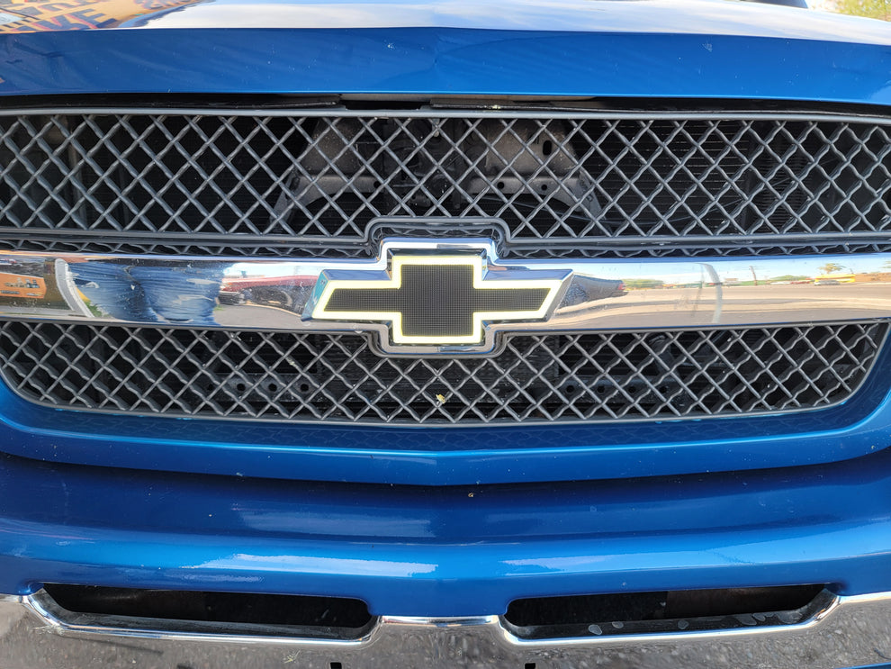 White LED BLACK/GOLD Bowtie Front Grille Emblem Decal Badge Replaces ...